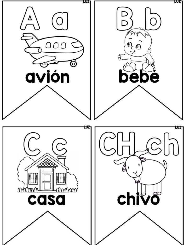 5 Colorear Las Letras Del ABC | PDF