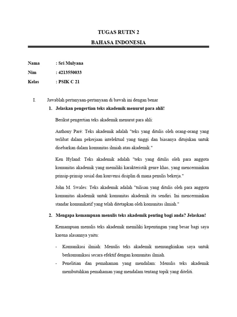 Tugas Rutin 2 | PDF