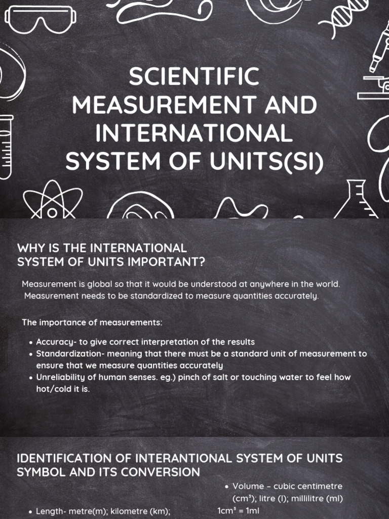 Form 1 Integrated Science- Scientific Measurement and SI + SAFETY IN ...