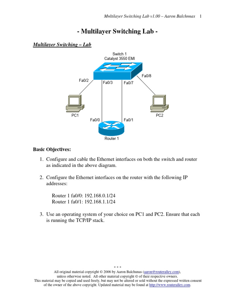 Multilayer Switching Lab | PDF | Internet Standards | Internet Protocols