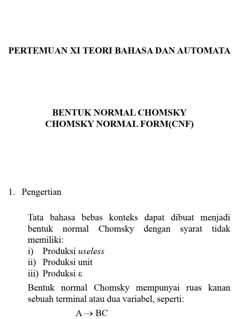 Pertemuan Xi Teori Bahasa Dan Automata Pdf 