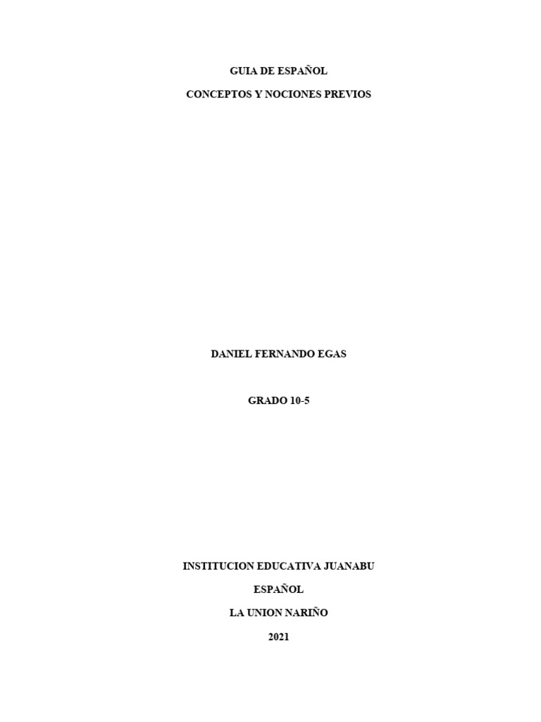 Guia de Español | PDF