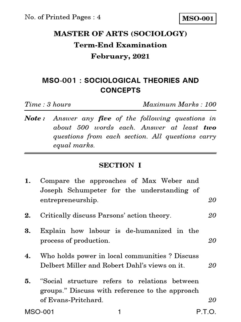 Mso 1 | PDF | Sociology | Sociological Theories