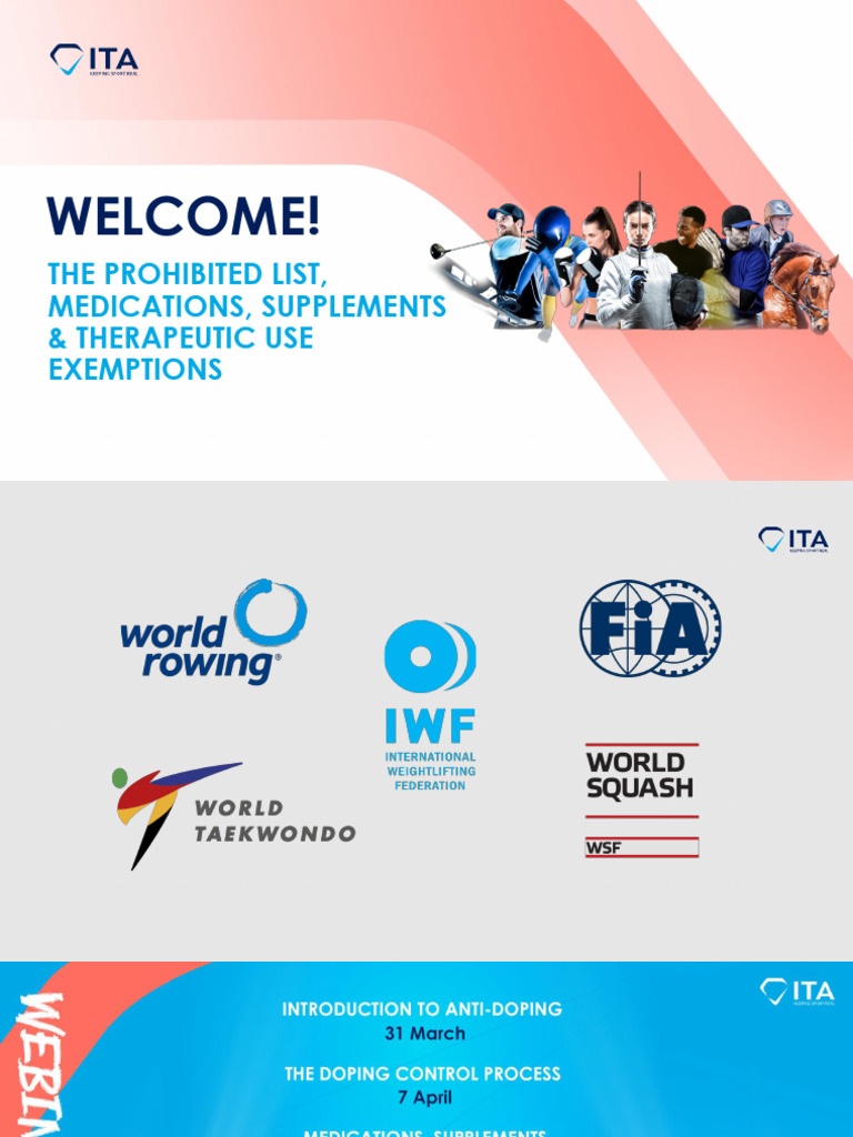 ITA COURSE 3 - APR-2022 - MEDICATIONS, SUPPLEMENTS AND TUEs | PDF