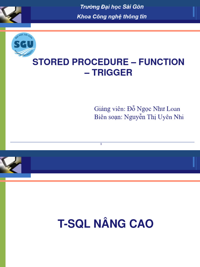 T-SQL Nang Cao Full | PDF