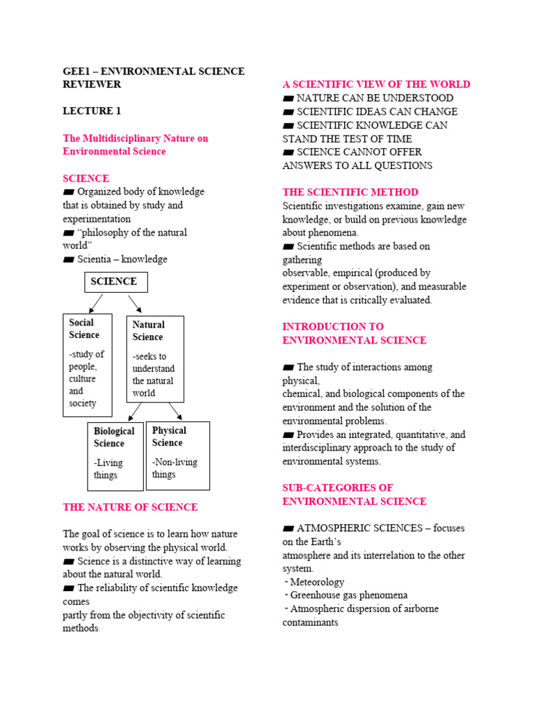 Envi Sci Reviewer | PDF