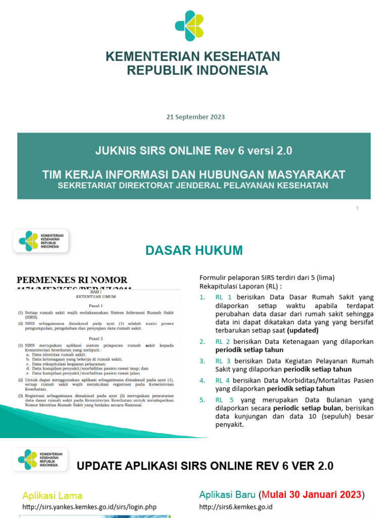 Juknis SIRS Online Rev6 Ver 2 | PDF