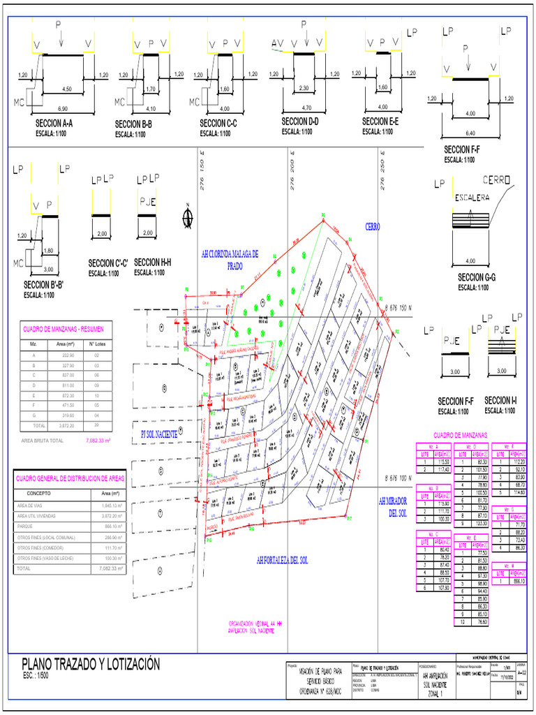 PLANO TRAZADO Y LOTIZACION | PDF