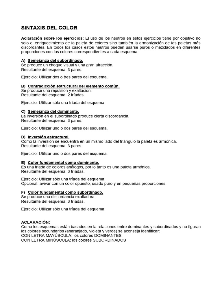 Sintaxis_del_color___Det__Ejercicios | PDF