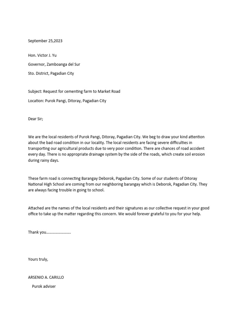 Letter Request | PDF