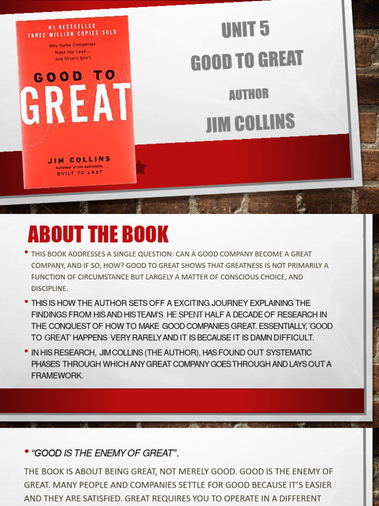 Unit 5 - Good To Great | PDF