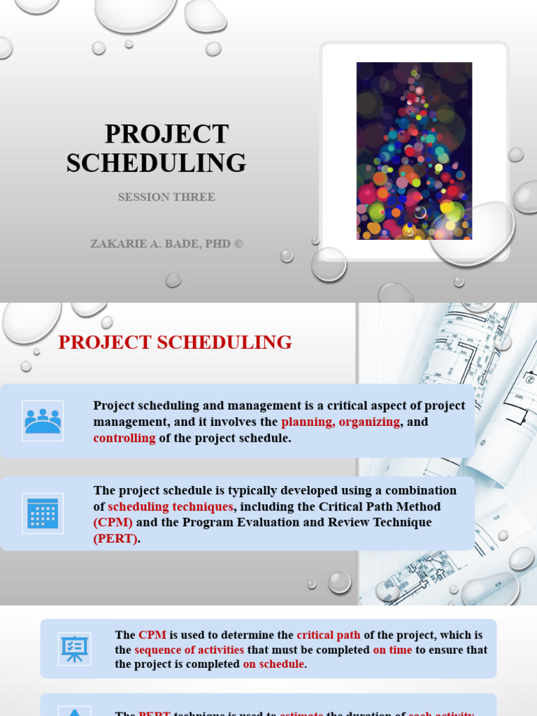 SESSION THREE - Project Scheduling | PDF