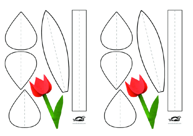 Tulipanes de Papel para Imprimir | PDF