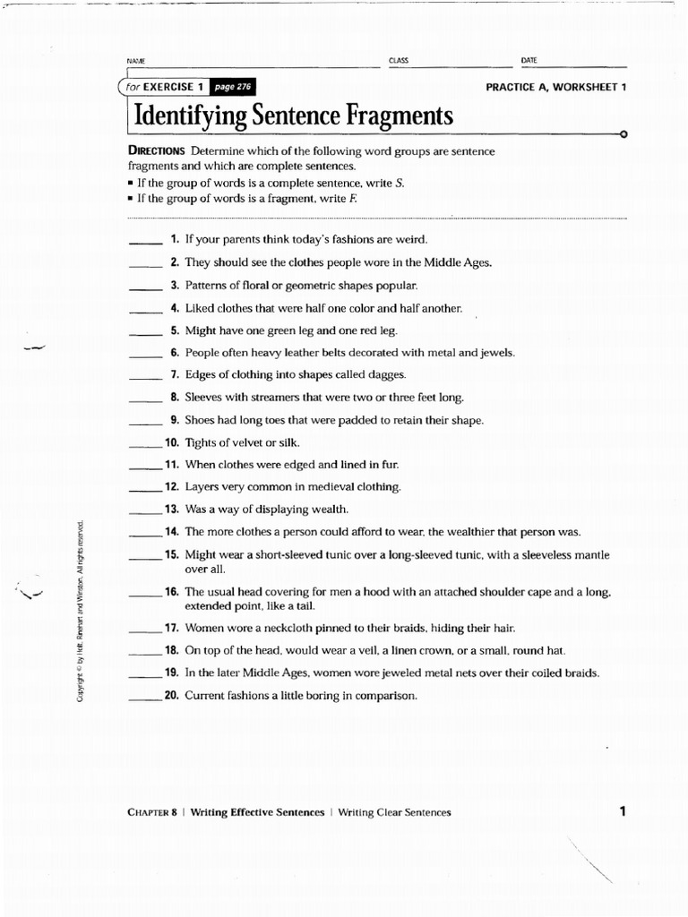 Writing Resources PDF Fragments and Run Ons Files | PDF