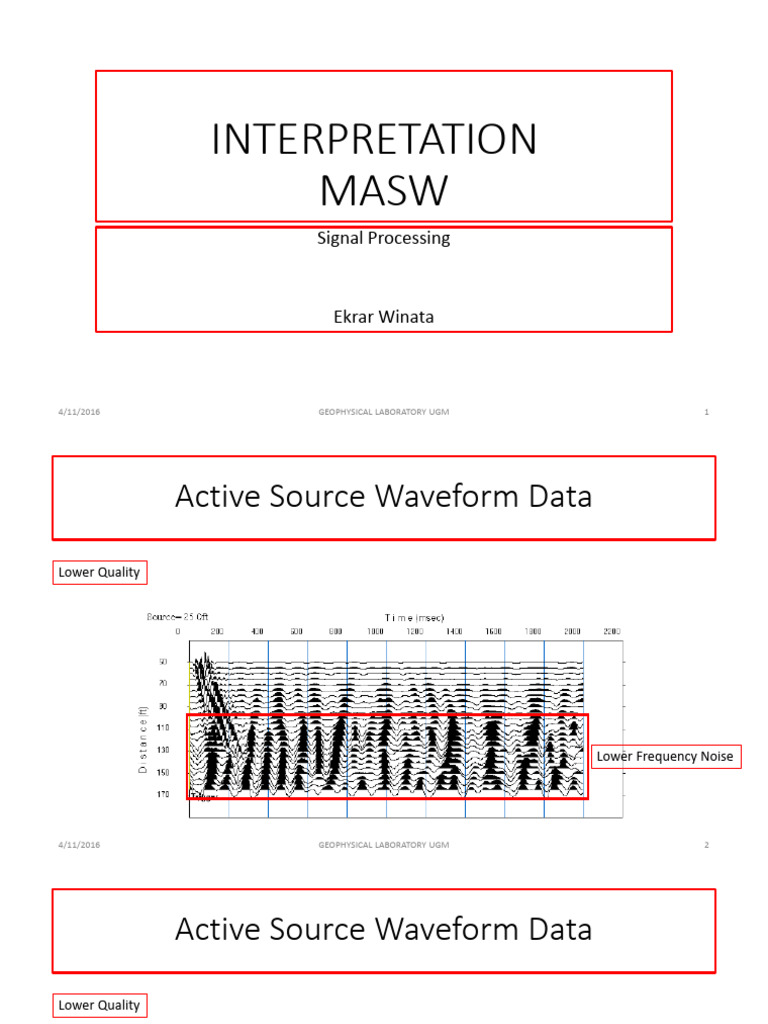 Sesi Interpretasi Masw | Download Free PDF | Geophysics | Frequency