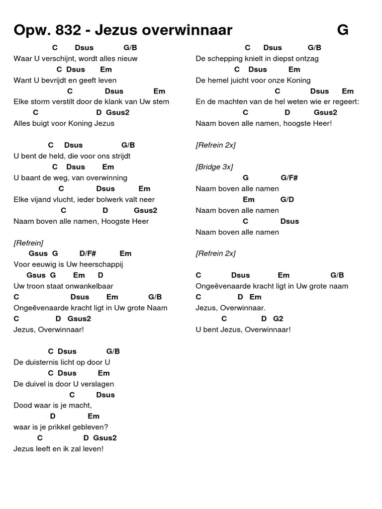 Opw. 832 - Jezus Overwinnaar | PDF