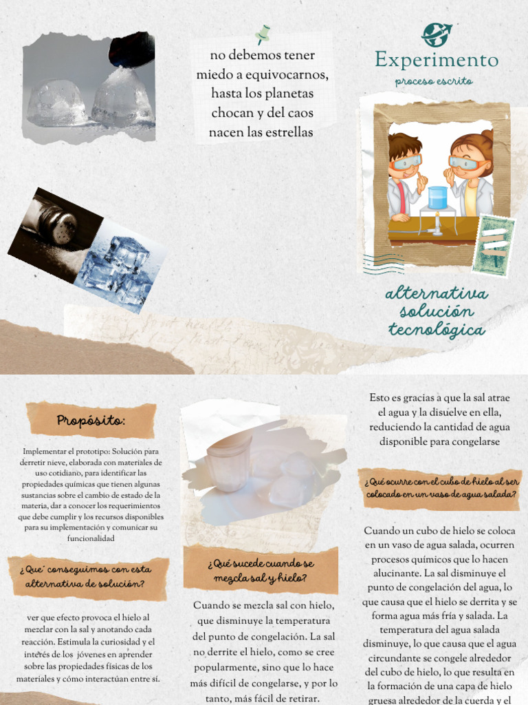 Triptico C y T | PDF | Agua | Hielo