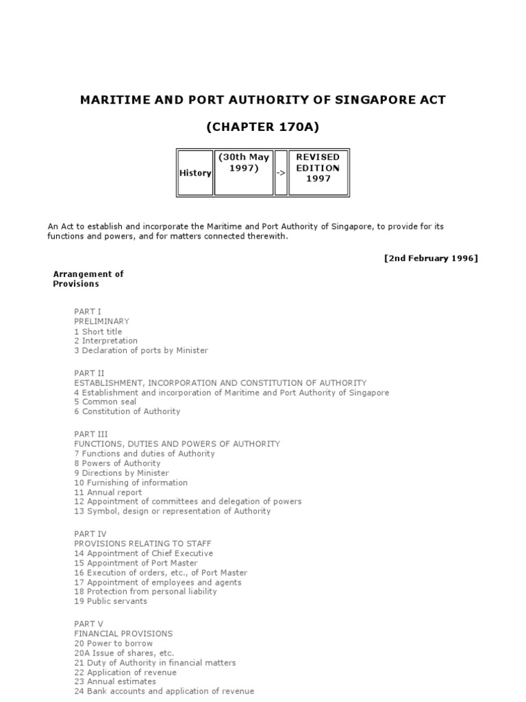 MPA Act summary | PDF | Maritime Pilot | Pension