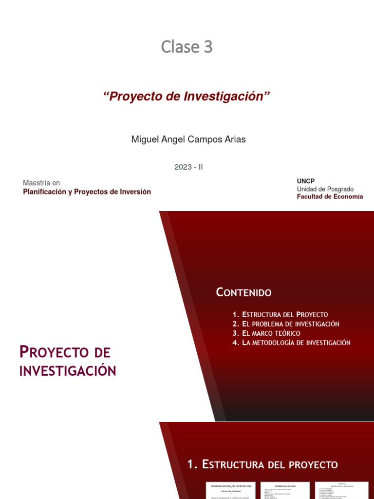 Clase3 - Proyecto de Investigación | PDF