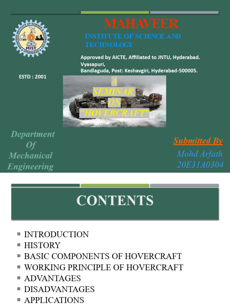 Overview of Hovercraft Technology | PDF