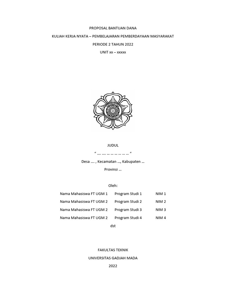 Proposal Dana KKN 2022 | PDF