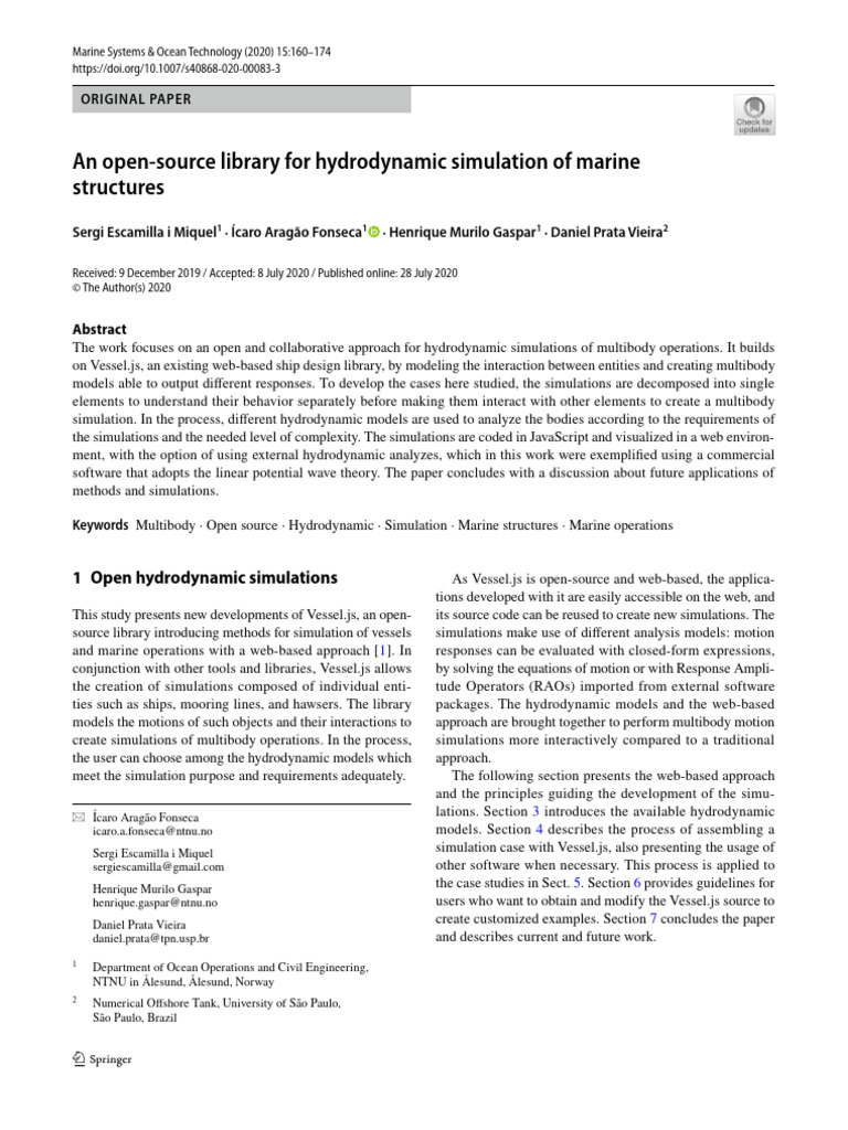 An open-source library for hydrostatic analysis | PDF
