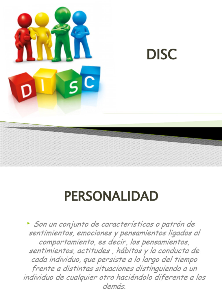 DISC | PDF | Temperamento | Sicología