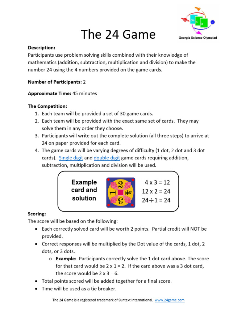 the 24 game | PDF