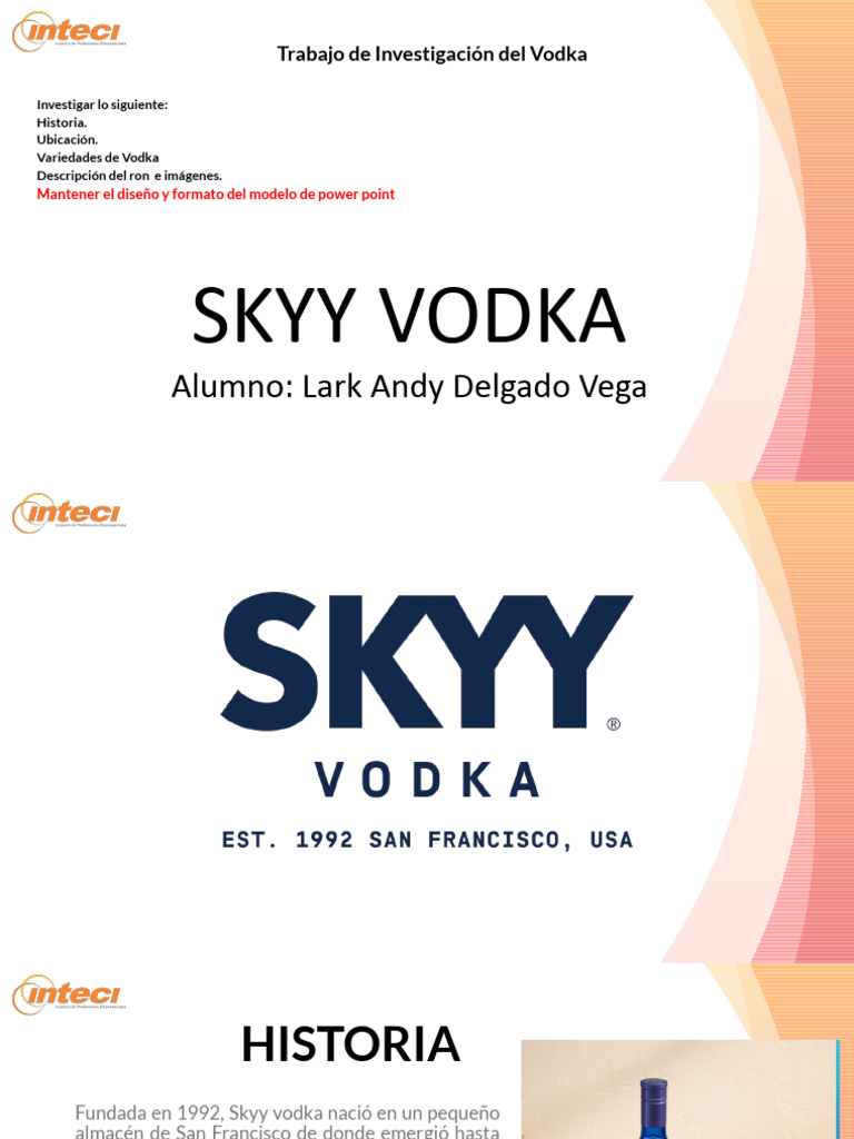 Skyy Vodka | PDF | Vodka | Naranja)
