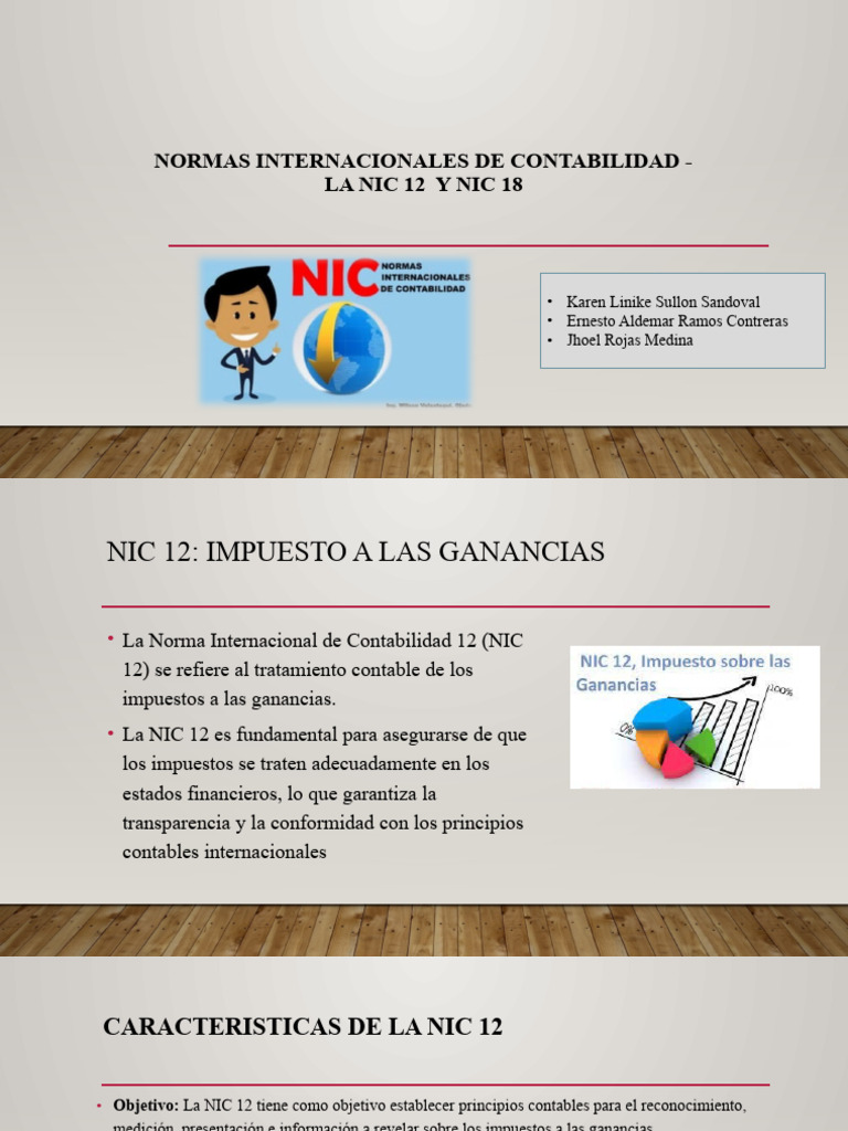 Resumen de La NIC 12 y NIC 18 - Grupo 8 | PDF