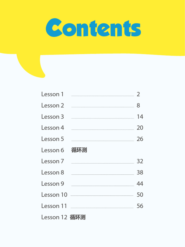 2 8 14 20 26 32 38 44 50 56 Lesson 1 Lesson 2 Lesson 3 Lesson 4 Lesson ...