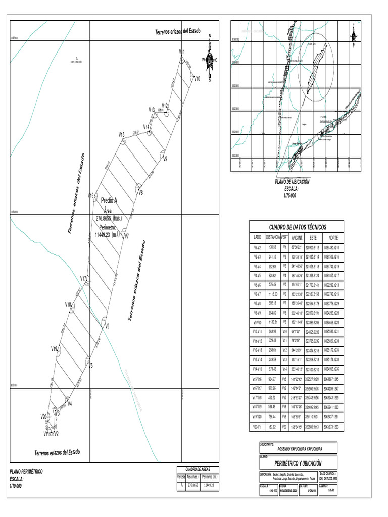 01 Plano Perimétrico y de Ubicación | PDF