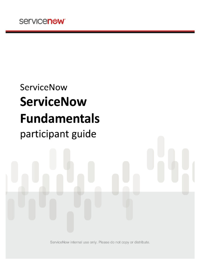 Participant Guide Servicenow Module 1 Compress | PDF