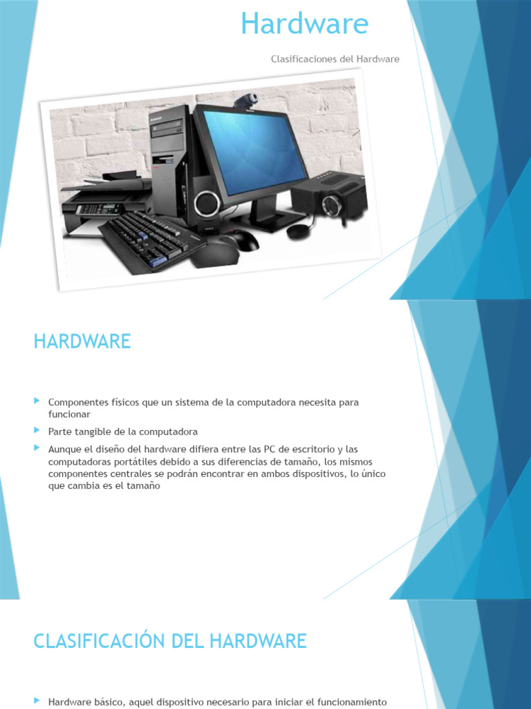 Clasificación y Componentes del Hardware | PDF | Informática | Tecnología