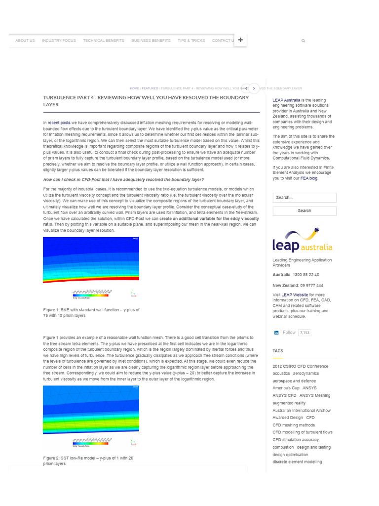 Turbulence Part 4 - Reviewing How Well You Have Resolved The Boundary Layer - Computational ...