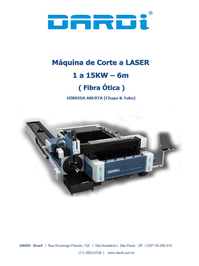 Máquinas de Corte a Laser DARDI | PDF | Laser | Brasil