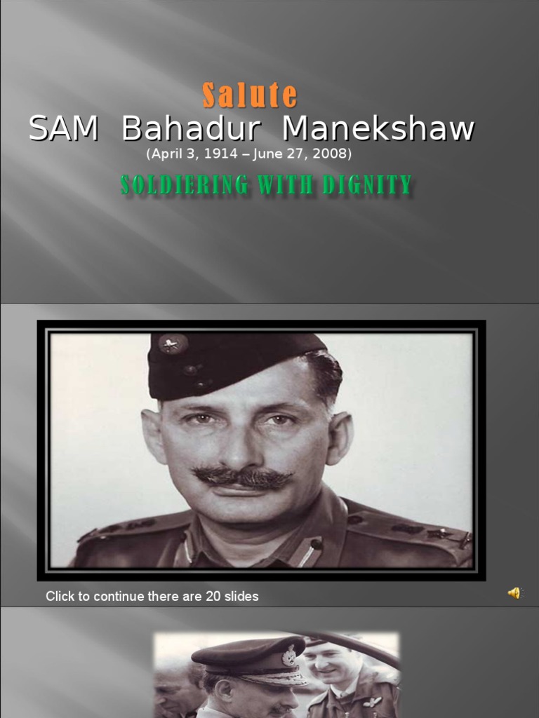 Sam Manek Shaw | PDF | Military Science | Military