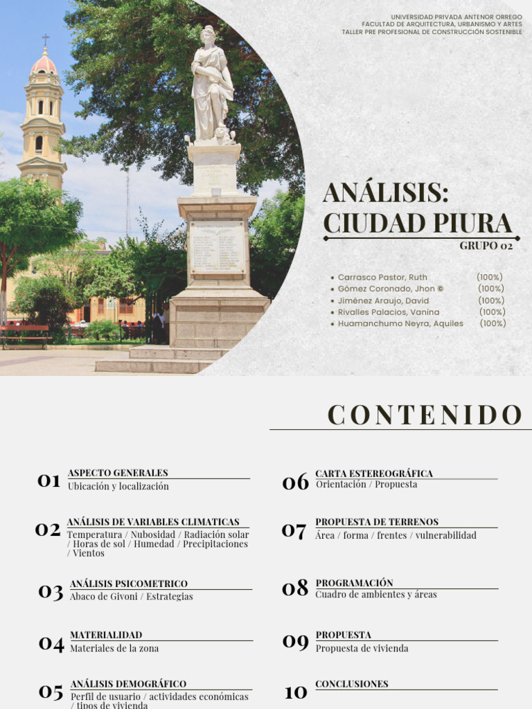 Grupo 2 - Piura - Taller Pre Const. Soste. | PDF