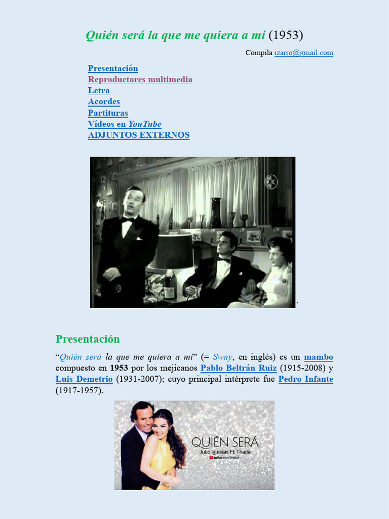Quién será la que me quiera a mí | PDF