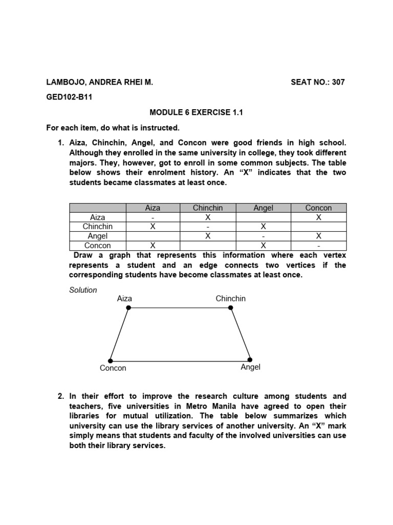 Module 6 Exercise 1.1 | PDF