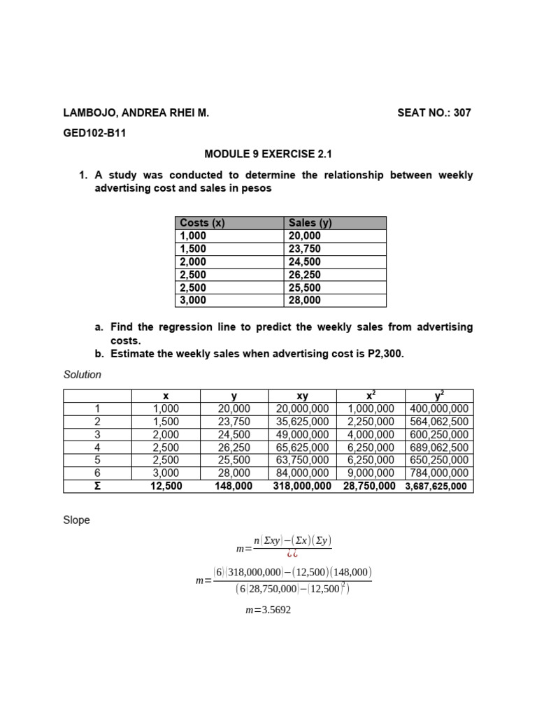Module 9 Section 2 Exercise 2.1 | PDF