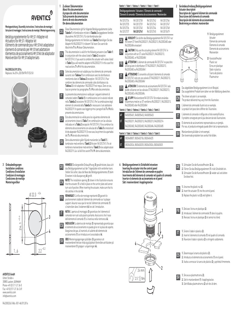 Catalogo REXROTH Montagem | PDF