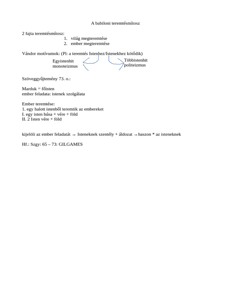 Babiloni Teremtesmitosz | PDF