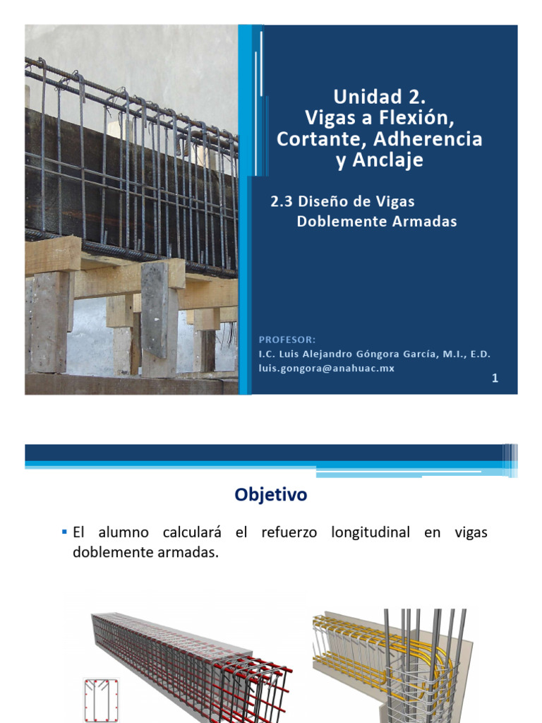 S05 Tema 2.3 (Diseño de Vigas Doblemente Armadas) | PDF