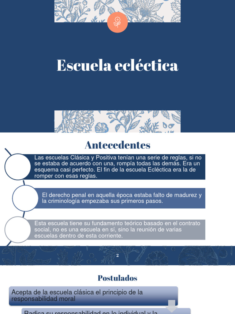 Escuela Ecléctica en Criminología y Derecho | PDF | Ciencias sociales