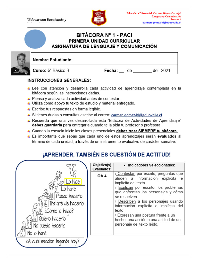 BITACORA 1° - LyC - ROMINA VEGA - 5°B | PDF | Cuentos | Aprendizaje