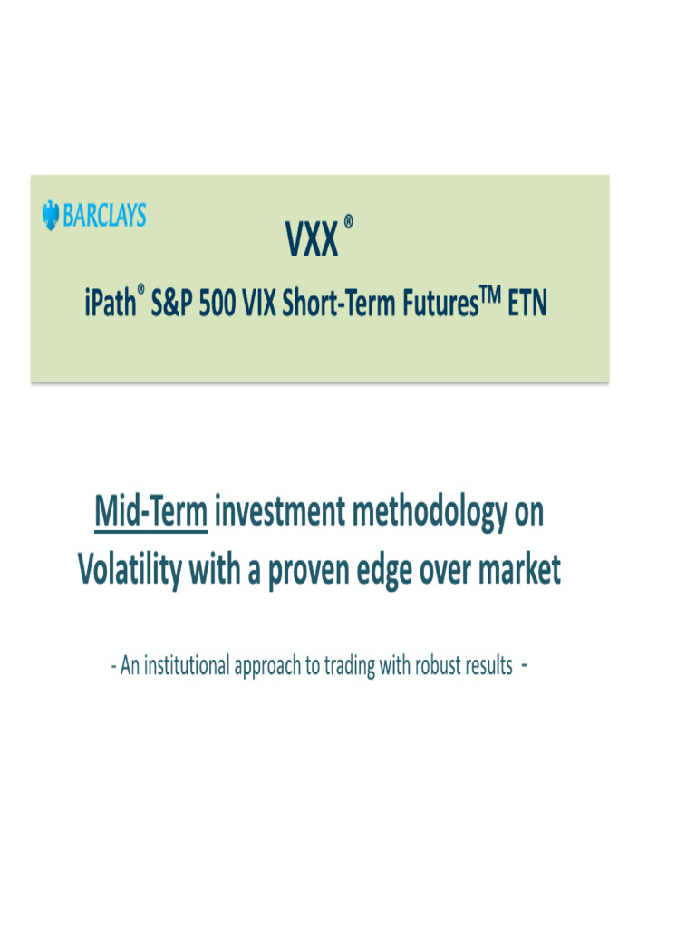 VXX Put Strategy | PDF