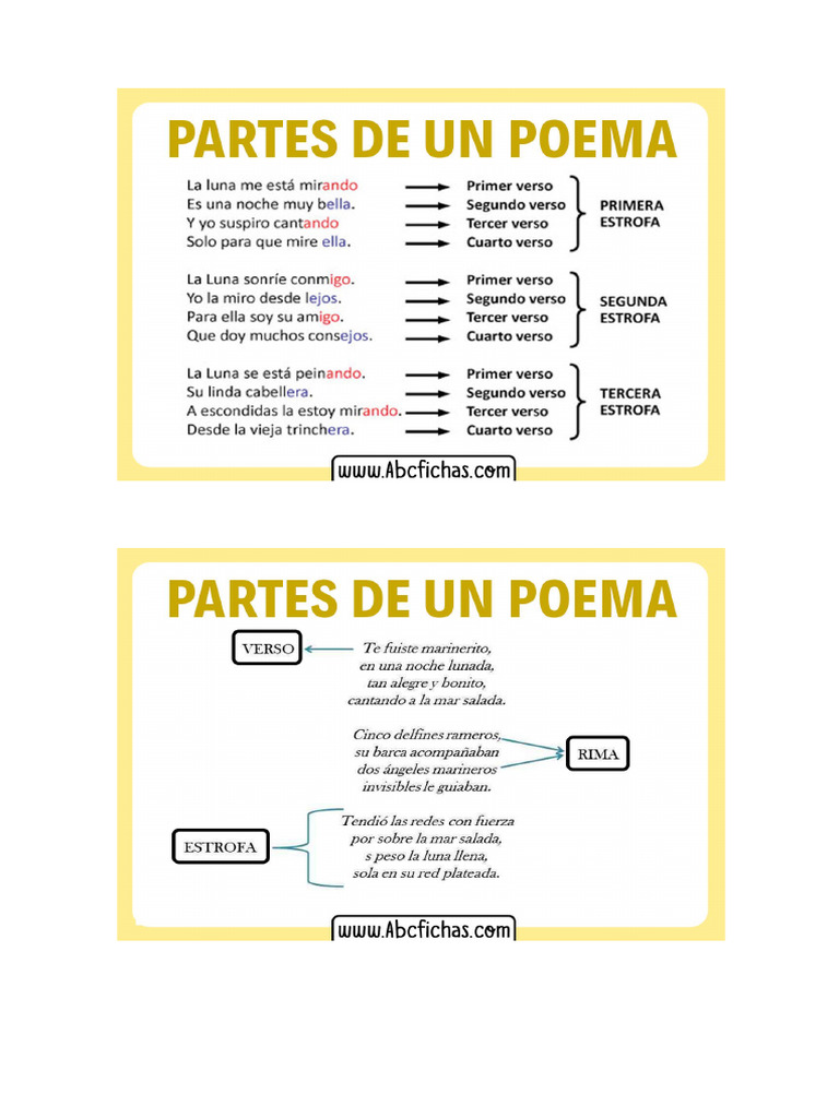 GUIA POEMA Y SUS PARTES | PDF