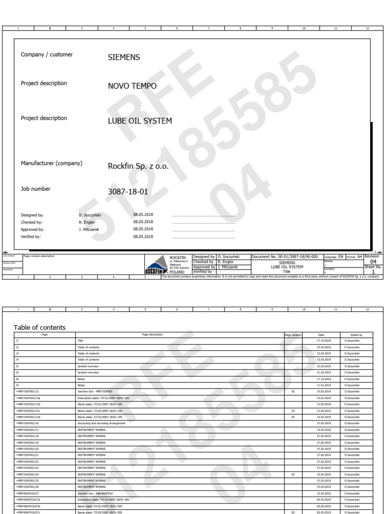MBV - Lube Oil Wiring - Junction Box | PDF | Switch | Inductor