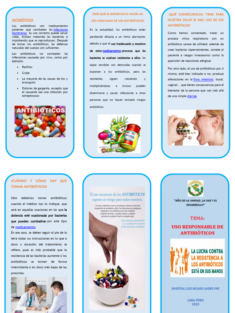Triptico de Uso Responsable de Antibioticos - 100146 | PDF | Cuidado de ...